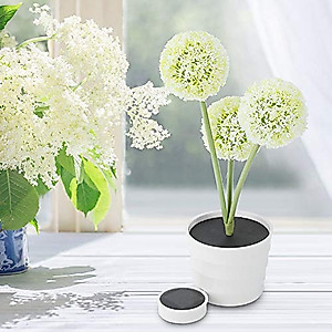 MIGONG Solar Powered Flower Lights, Waterproof Garden Lights Solar Powered Solar Powered 3Led Flower Pot Fiber Optic Lamp for Home Office Hotel Courtyards Balconies Gardens 14.4X6.5In