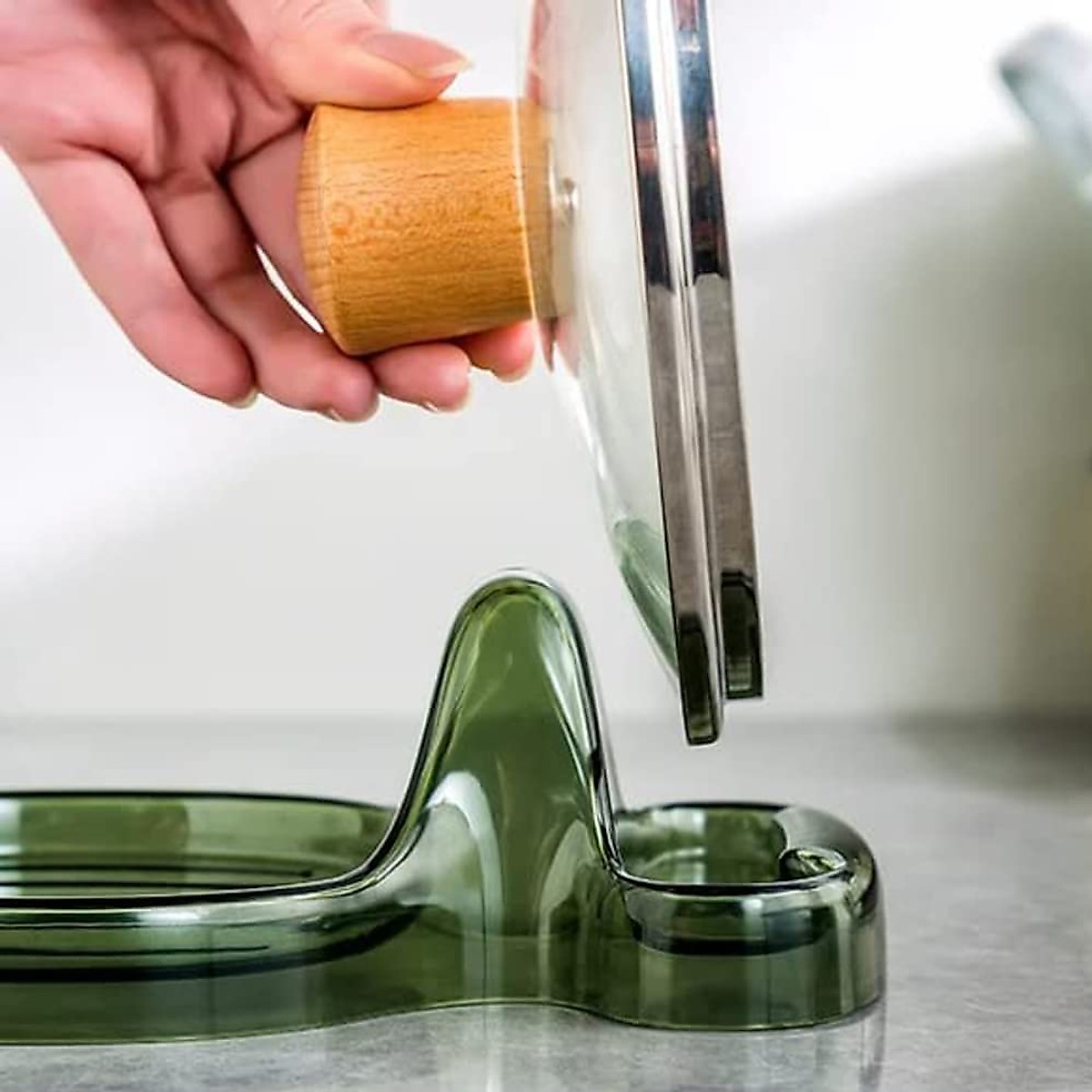 Multifunction Kitchen Spatula Rack, Versatile Pot Lid Ladle Holder, Heat-Resistant Cooking Spoon Holder, Spoon and Lid Rest, Kitchen Spoon Rest/Spoon Holder for Stove Top (3Pcs)