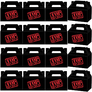 Nuwontun Party Favors Boxs, 16 Count (Pack of 1), Top Secret Stamp Design, Murder Mystery Theme, Reusable, Environmental Friendly, Perfect for Birthday, Baby Shower, Wedding