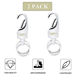 TopDall Alloy Metal Keychain Ring Clip Key Chain for Men and Women