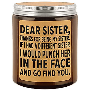 Sister Gifts from Sister, Brother-Gifts for Sister-Birthday Gifts for Sister, Women-Unique Gifts for Soul Sister, Big Sister, Little Sister,Sister in Law-LUOYUO Lavender Scented Candles