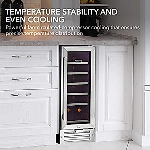Whynter BWR-18SD 18 Bottle Built-in Wine Refrigerator, Multi
