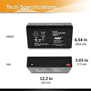Casil 12V 33Ah Replacement Battery Compatible with Simplex 2081-9271 Fire Alarm Control Panel 2 Pack