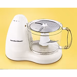 Hamilton Beach Compact 8-Cup Food Processor & Vegetable Chopper for Chopping, Shredding, Slicing, Mixing and Mincing, White (70450)