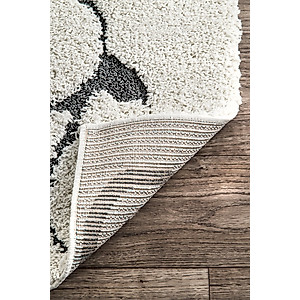 nuLOOM Maisha Contemporary Shag Area Rug, 4x6, Beige