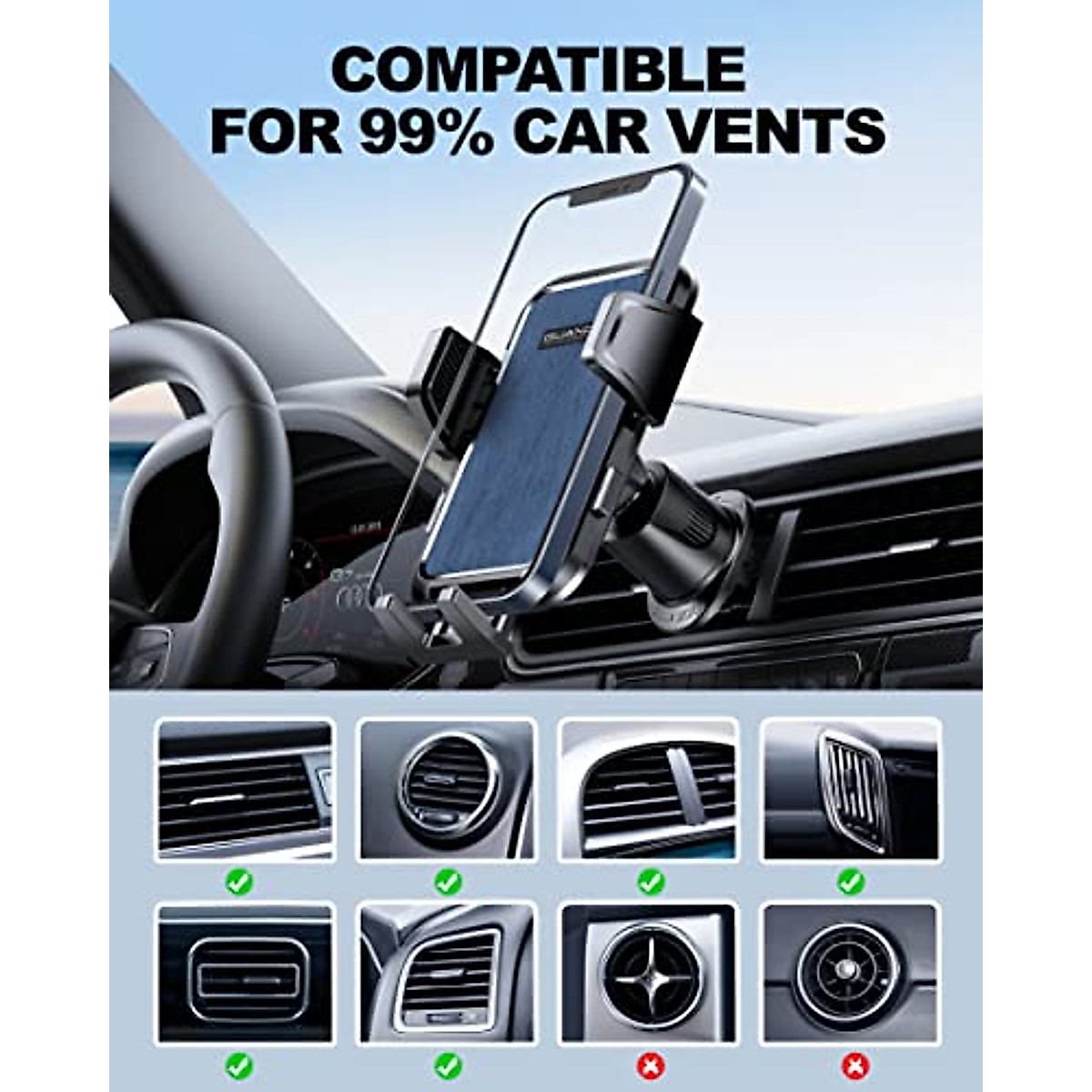 GUANDA TECHNOLOGIES CO., LTD. Cell Phone Stand, Desk Phone Holder, Phone Mount for Car Vent