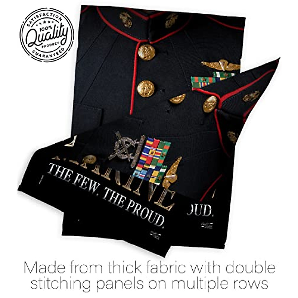 Dress Blue Marine Garden Flag - Set Mailbox Hanger Armed Forces Corps USMC Semper Fi United State American Military Veteran Retire Official - House Banner Small Yard Gift Double-Sided 13 X 18.5