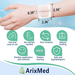 Zip Sutures Butterfly Bandaids, 4 Sets Emergency Wound Closures Device - Surgical Quality Laceration Repair Kit Without Stitches, Quick Clot Zip Sutures Laceration Kit