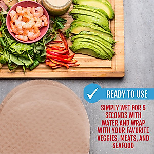 Best of Thailand [Round] White Rice Paper Wraps 1 Pack | Perfect for Fresh Spring Rolls & Dumplings | Non-GMO, Gluten-Free, Vegan & Paleo | Kosher for Passover Kitniyot