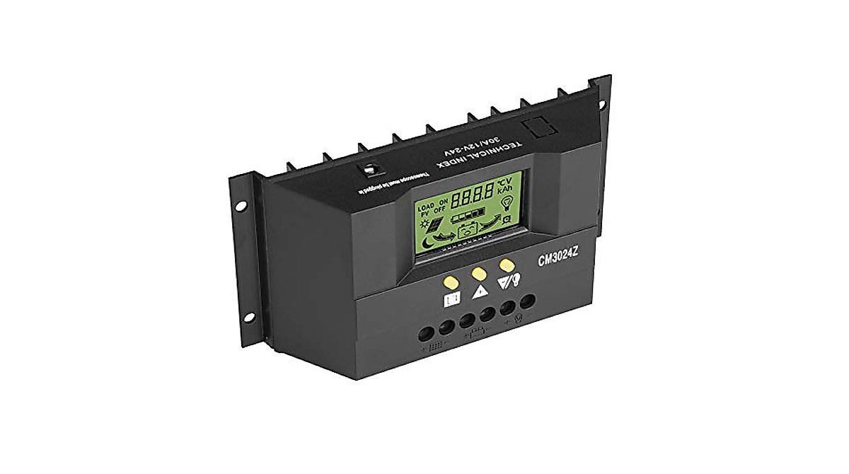 Jeanoko Solar Charge Controller 30A 12V/24V PWM with LCD Display