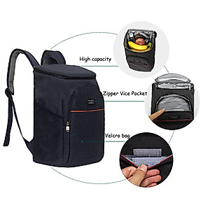 LemonGirl 18-20L Hiking Backpack Cooler Bag Insulated Large Backpack for Travel