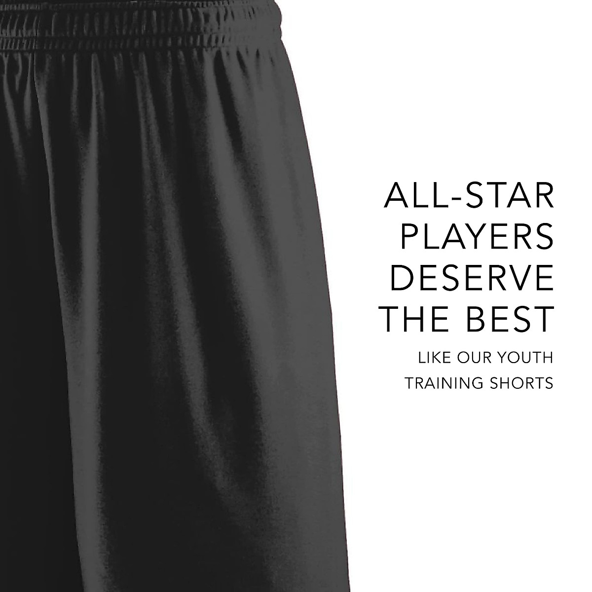 Augusta Sportswear Youth Training Shorts: 9-Inch Inseam for Teens, Athletic Workout Gym Clothes, Black, Large