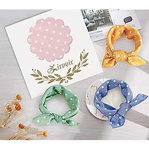 4PCS Summer Dog Bandanas Cute Soft Cotton Puppy Cat Scarfs Washable Daily Handkerchief Pink Green Blue Orange Comfortable Gifts, Adjustable Accessories for Small Medium Large Girl Boy Pup Pet