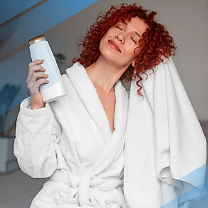 Infinitee Xclusives 100% Cotton Luxury Bath Towels Set of 2 (27x54 Inches), Soft, Absorbent, Quick Dry, Perfect Towels for Bathroom, Gym, Spa & Hotel |Brilliant White|