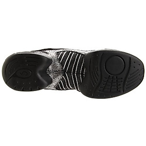 Sansha Women's Electron Canvas-W, Black/Silver, 9 8 M US