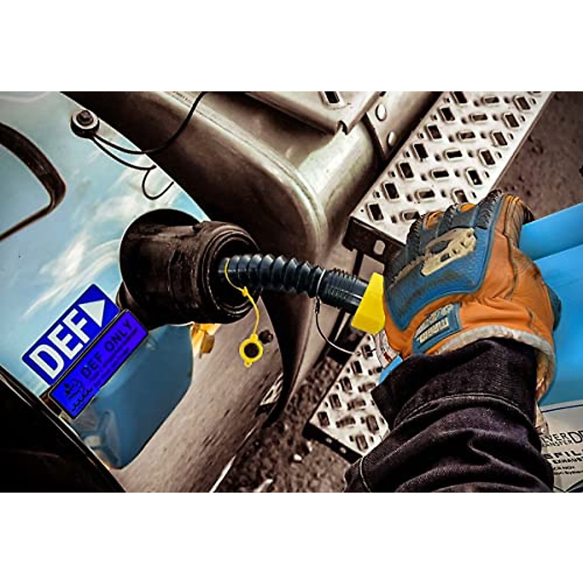 Diesel Exhaust Fluid Refillable DEF Jug 5 Gallon - Silver Transfer - STS-0777