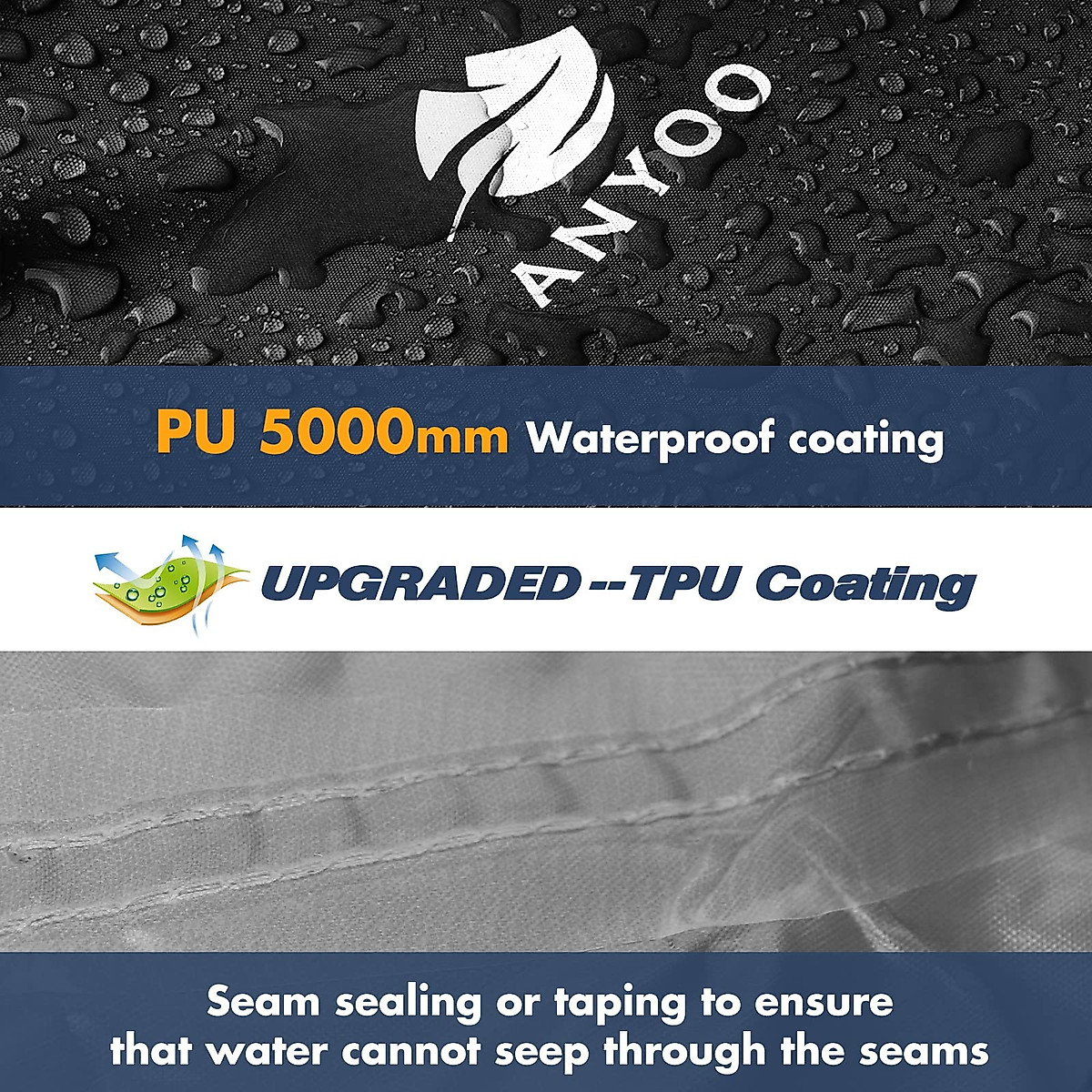 Anyoo Hood Rain Poncho Waterproof Lightweight Raincoat for Men Women Adult with Pocket for Hiking Camping Outdoor Activities