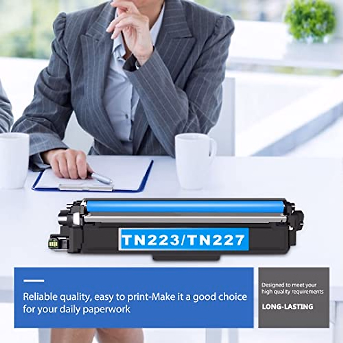 BIGSPCE TN223 TN223C Toner 1-Pack Compatible TN 223 Cyan Toner Cartridge Replacement for Brother TN223 HL-3210CW 3230CDW 3270CDW 3230CDN 3290CDW MFC-L3710CW L3770CDW Printer