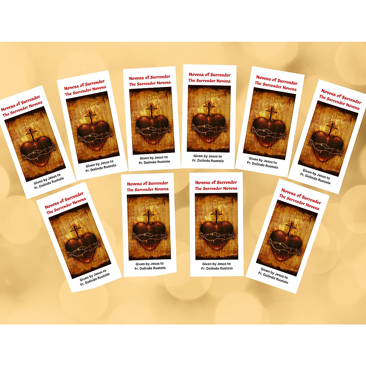 10Pack Novena of Surrender to the Will of God Trifold Holy Card