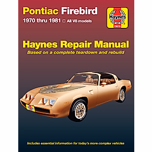 Pontiac Firebird V8 (70-81) Haynes Repair Manual (Does not include information specific to turbocharged models. Includes thorough vehicle coverage ... exclusion noted) (Haynes Repair Manuals)