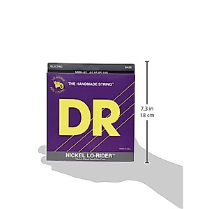 DR Strings Nickel Lo-Rider - Nickel Plated Hex Core Bass 45-105