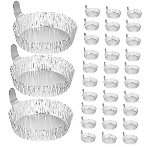 SEWOART 50Pcs Aluminum Foil Weighing Plates Disposable Weighing Trays for Labs Sample Weighing Pans Lightweight Aluminum Foil Pans for Accurate Measurements