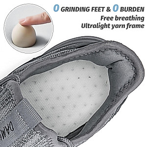ZMBCYG Womens Running Shoes Tennis Shoes Lightweight Breathable Non Slip Walking Sneakers Grey Womens Size 8