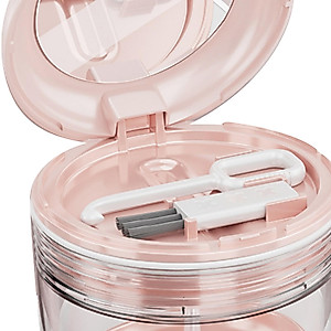 LKPOMI Mouth Guard Case Portable Waterproof PP Denture Box Retainer Cleaner Case with Mirror, Removal Tool, Brush for Travel Cleaning(Red)