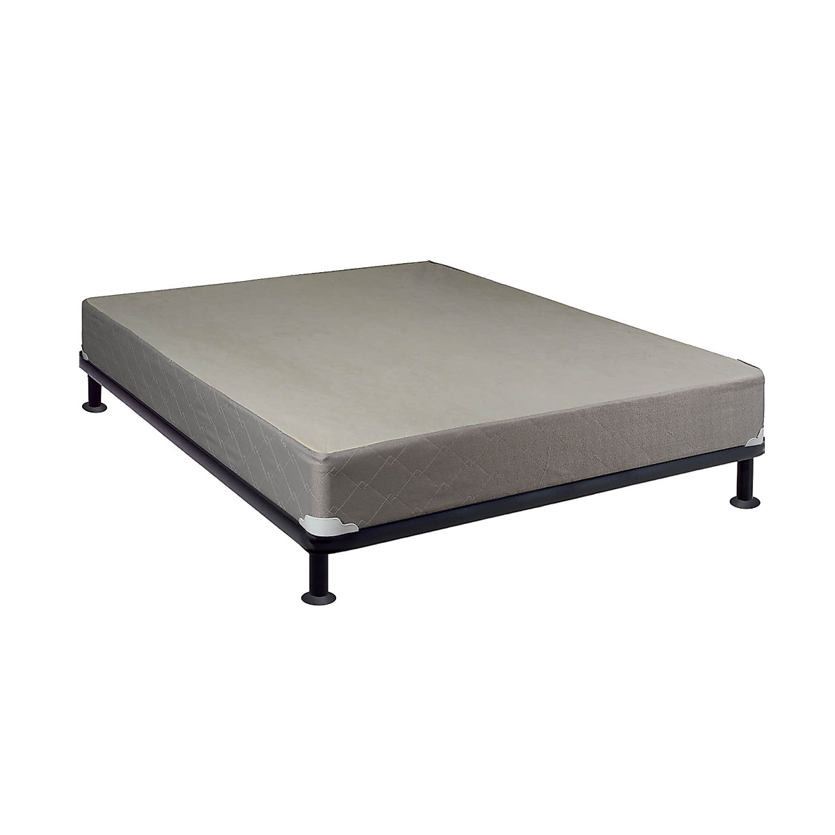 Continental Sleep 8-Inch Easy Wood Box Spring with Simple Assembly, Full, White