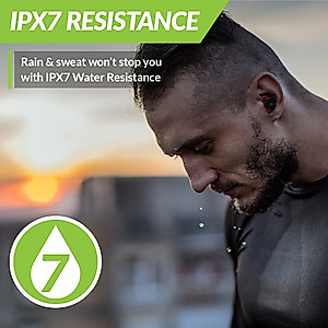 Avantree Wireless Earbuds with Ear Fins for Running Sport Workout Exercise, IPX7 Sweatproof, Bluetooth 5.0 Earphones, Comfortable Snug Fit, 120Hrs, aptX Great Sound, Volume Control - TW106