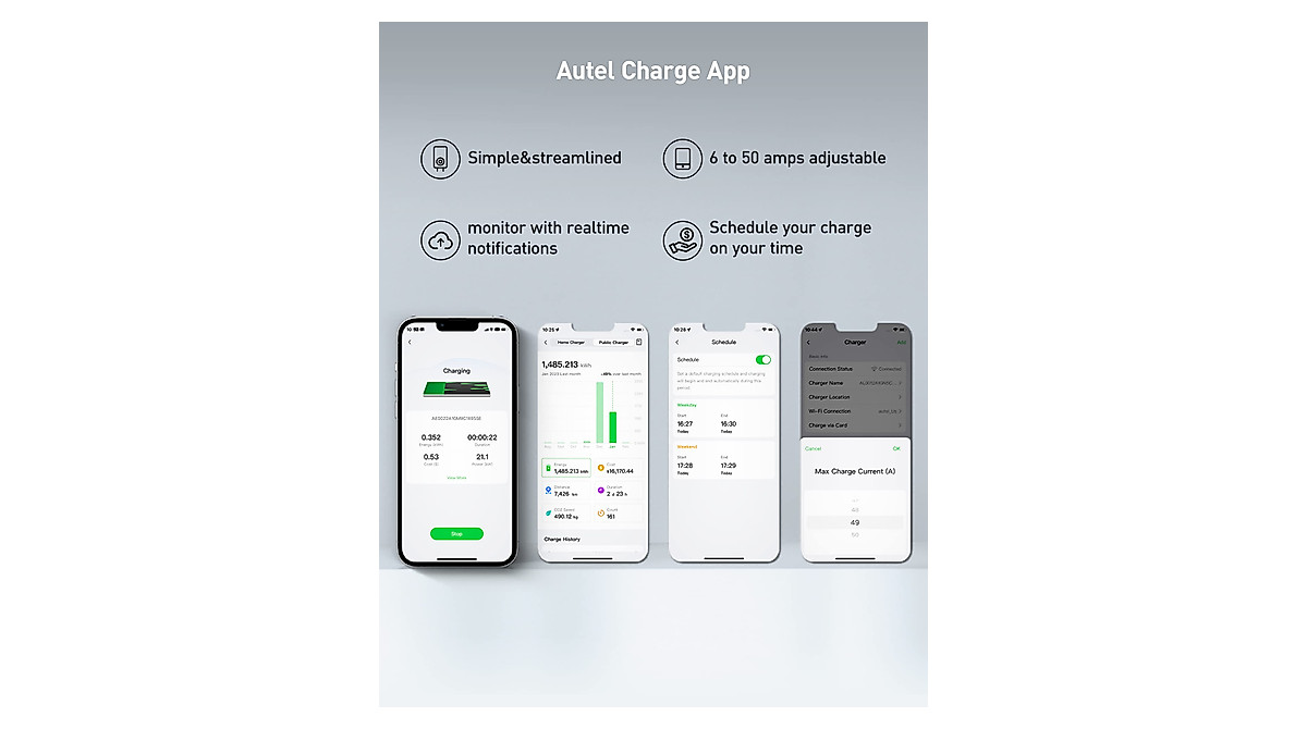 Autel EV Charger - 50Amp Smart Home Charging Station