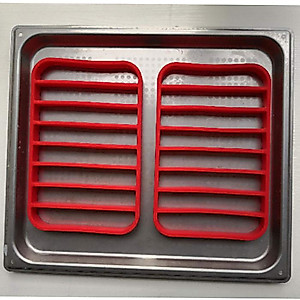 Fivebop 2 Pack Silicone Roasting Racks Non Stick Easy-Clean Cooling Rack for Cooking Baking Steaming (2pack-red)