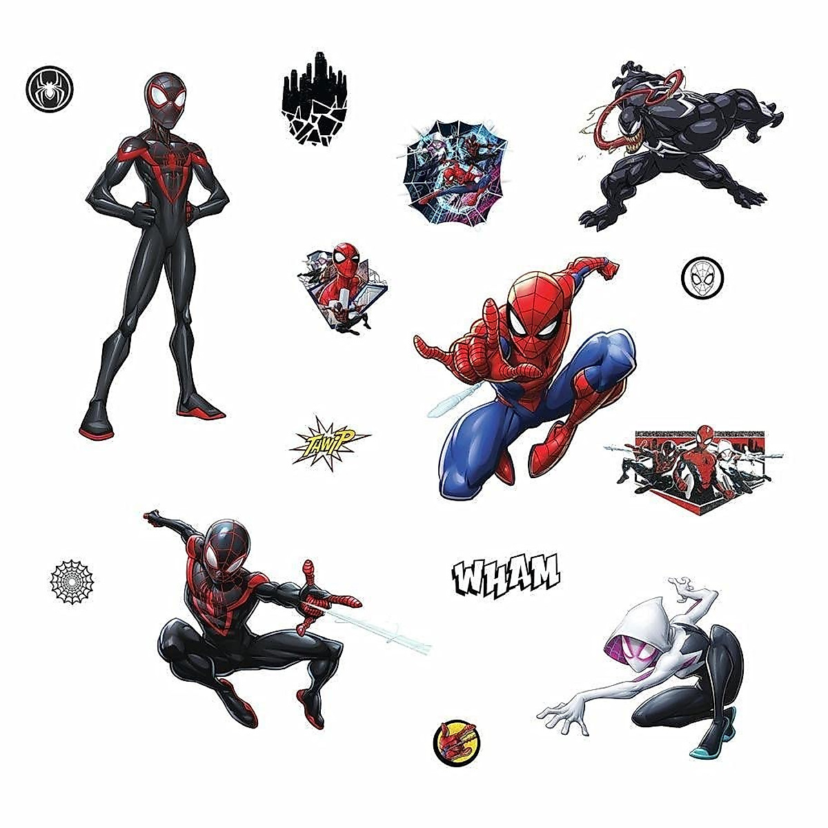 RoomMates Marvel Spider-Man Miles Morales Peel and Stick Wall Decals by RoomMates, RMK3922SCS