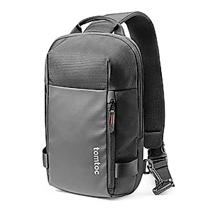 tomtoc Compact EDC Sling Bag, Minimalist Chest Shoulder Backpack Crossbody Bag for Nintendo Switch OLED, 11-inch iPad Pro with Keyboard, Water-resistant Lightweight Daypack for Travel, Work, Sport, 7L