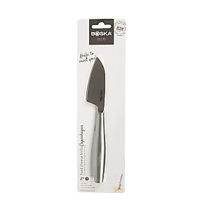 Boska Stainless Steel Cheese Knife - Copenhagen Nr.3 For All Types of Cheese - Multi-Functional Cheese Slicer - Handheld Slicer - Silver Non-Stick - Dishwasher Safe - For Kitchen Cooking