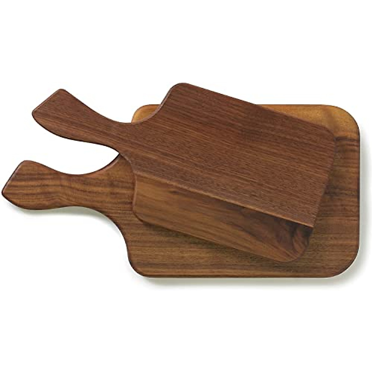 Brazos Home Dark Walnut Wood Cutting Board for Kitchen, 2 Pack, Chopping Board, Wood Cheese Board, Unseasoned, Includes Brazos Board Butter, Ideal for Serving or Chopping, , Small and Medium Bundle