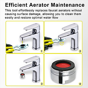 Bedalio Faucet Wrench - Aerator Removal & Replacement Tool for Kitchen & Bathroom Sinks