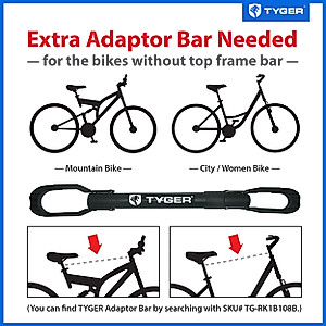 Tyger Auto TG-RK3B203S Deluxe 3-Bike Trunk Mount Bicycle Rack. (Compatible with Most Sedans/Hatchbacks/Minivans and SUVs.)