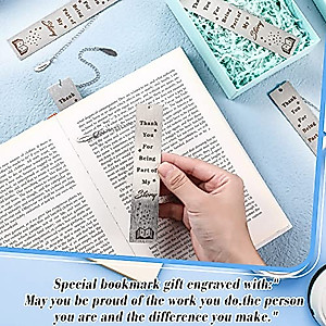 12 Pcs Thank You Appreciation Gift Coworker Gift Bookmarks with Tassel Employee Teacher Appreciation Gifts Graduation Season for Women Men Book Lovers