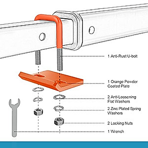 Lenink Trailer Hitch Tightener, Heavy Duty Steel Anti Rattle Tow Hitch Stabilizer with a Wrench for 1.25” or 2” Hitch