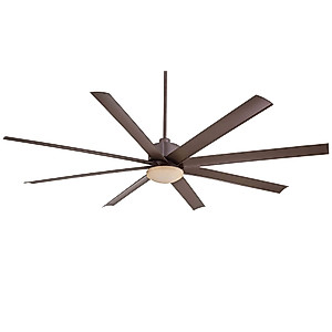 Minka Aire Slipstream 65 in. Integrated LED Indoor/Outdoor Oil Rubbed Bronze Ceiling Fan with Light and Remote Control