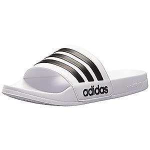 adidas Men's Adilette Shower Slides White/Core Black/White 13