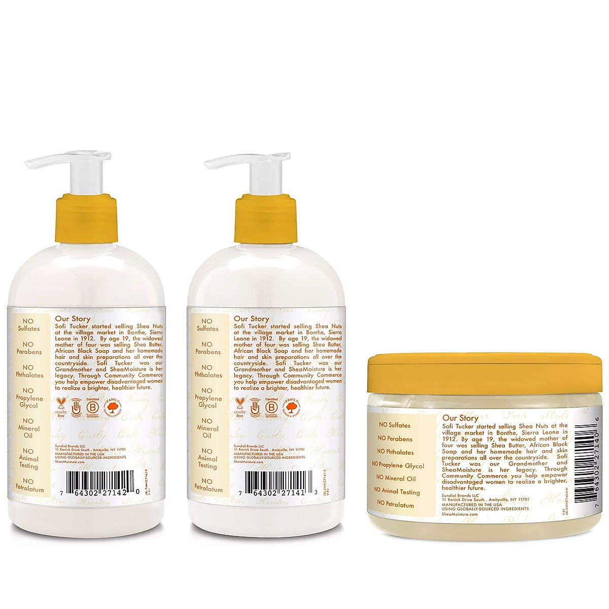Shea Moisture Coconut Custard Make It Last Wash N’ Go Trio Shampoo, Conditioner And Hair Styler Set