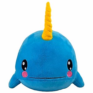 Bleacher Creatures Kuricha 6" Narwhal Sitting Plush - Soft Chibi Inspired Toy