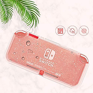Moxiaomo Protective Case, Liquid Crystal Glitter Bling Soft TPU Cover with Shock-Absorption and Anti-Scratch Protective Case-for Nintendo Switch Lite 2019