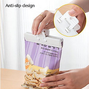 KINTEGOOD 8 PCS Upgrade Magnetic Chip Clips, Food Clips Bag Clips for Food Kitchen Clips for Food Packages, Chip Bag Clips Wide Open Bag Clips for Food Storage Chip Clips with Tight Seal Grip