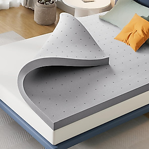 3 Inch Mattress Topper Queen,Gel Memory Foam Mattress Topper Bed Topper for Soft & Cooling Sleep and Pressure Relieve, for Side Sleeper, CertiPUR-US Certified，Bed Ventilated Design with Bed Topper