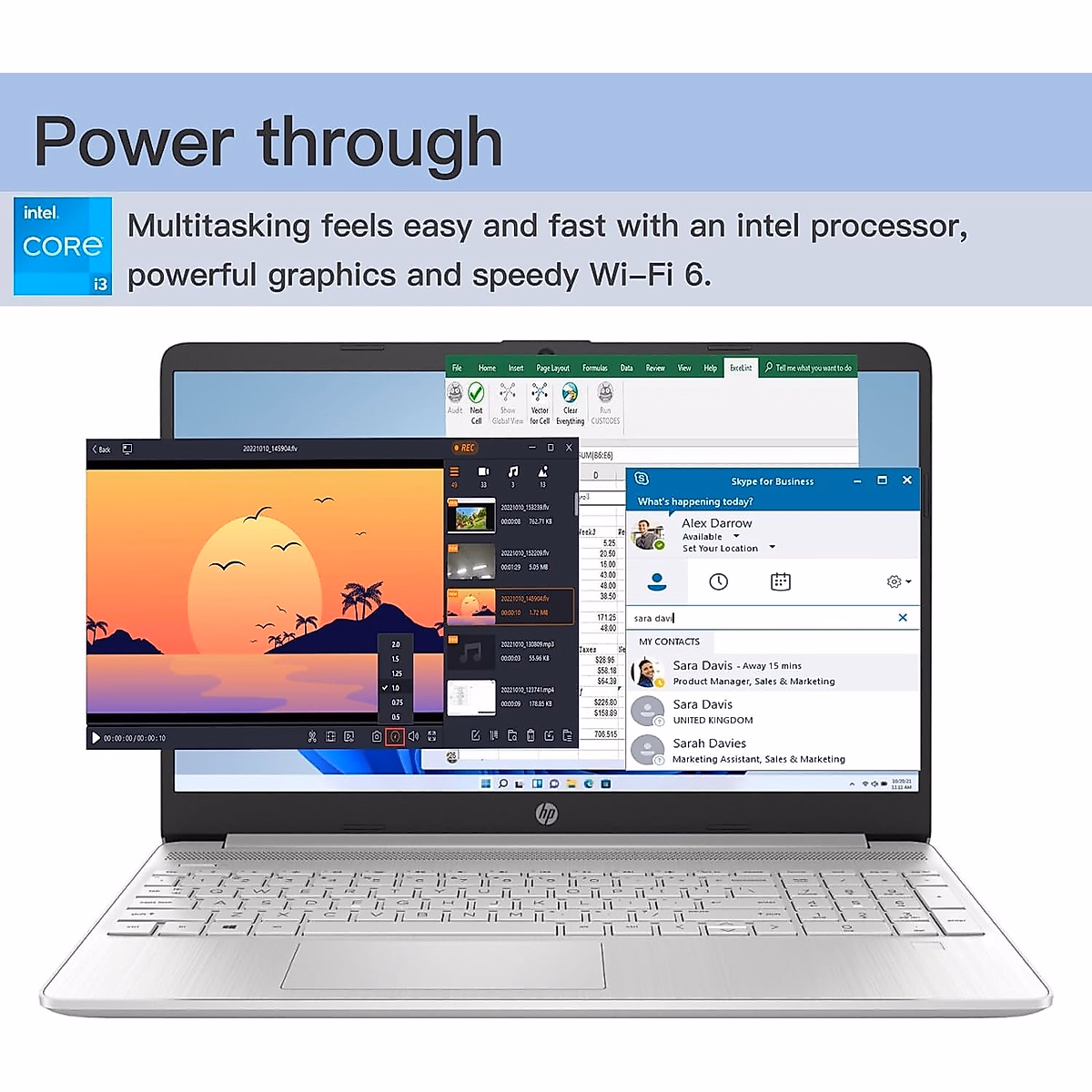 HP 2023 Newest 15.6" Touchscreen Laptop, 12th Gen Intel i3-1215U(Up to 4.4GHz, Beats i5-1135G7), 8GB RAM, 256GB SSD, Intel UHD Graphics,11 H Battery Life, Bluetooth, Wi-Fi, HDMI, Win 11 Home S