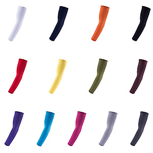 TopTie Custom 1 Pair Arm Sleeves for Men Women, Personalized Arm Compression Sleeve for Football, Basketball & Volleyball-1 Pair Black