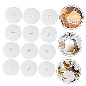 Didiseaon 180 Pcs Candle Tray Home Candles Office Tables for Home Accessory Tray Memorial Candlelight Disc Drip Protective Plate Candles Tray for Wax Removal Aluminum Foil White Paper Tray